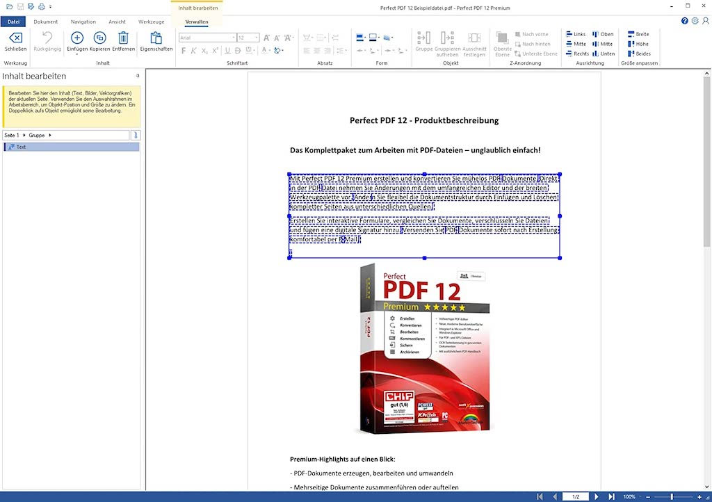 Perfect PDF 12 Premium | PDF-Dokumente erzeugen, editieren und umwandeln | Markt + Technik | edv ...